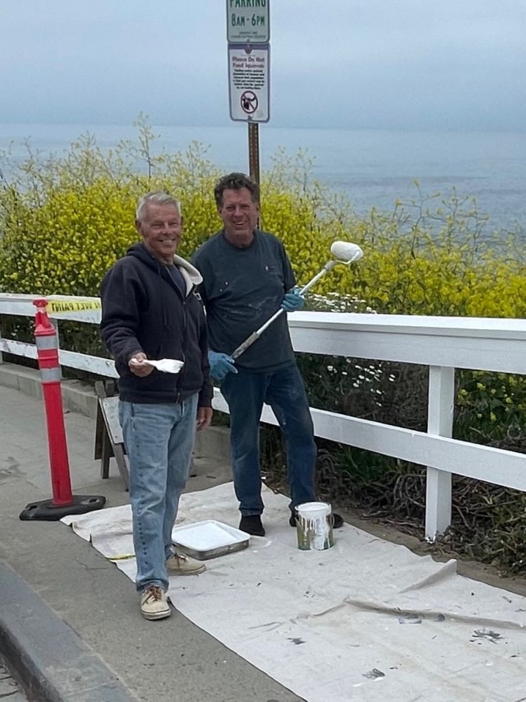 Repair and Repaint White Fencing Along Coast Boulevard - La Jolla